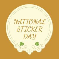 Elegant National Sticker Day Celebratory Design - Download Free ...