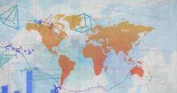 Global Analytics Map with Mathematical Diagrams and Graphs - Download ...