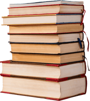 Stack of Books on Transparent Background, Learning, Education, Visual ...