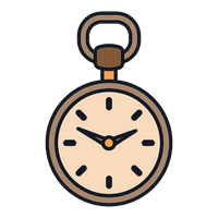 Retro Watch Icon on Transparent Background Showing Timeless Elegance ...