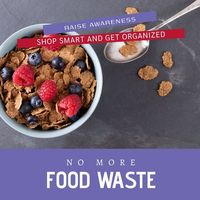 No More Food Waste Awareness Campaign Poster - Download Free Template ...