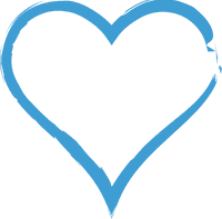 Blue Heart Outline on Transparent Background Illustration - Download ...