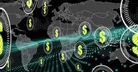 Global Financial Network with Dollar Symbols and World Map - Download ...