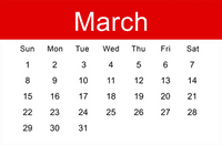 March Calendar Month on Transparent Background Vector Design - Download ...