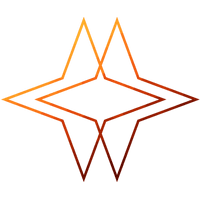 Digital transparent illustration of colorful interlocking stars on ...