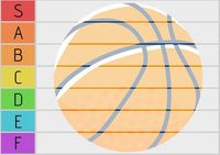 Vivid Basketball Tournament Ranking Template with Color Coded Grades ...
