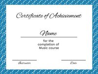 Certificate Template with Classic Music-Themed Design - Download Free ...