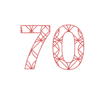 Elegant Red Number 70 on Transparent Background for Celebrations ...