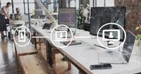 Modern Workspace with Digital Network Overlay - Download Free Image ...