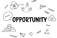 Opportunity Transparent Background with Social Media Doodles - Download ...